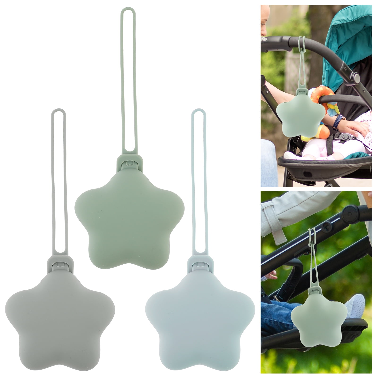 3 Pcs Silicone Pacifier Holder Case Safe and Soft Material Pacifier ...