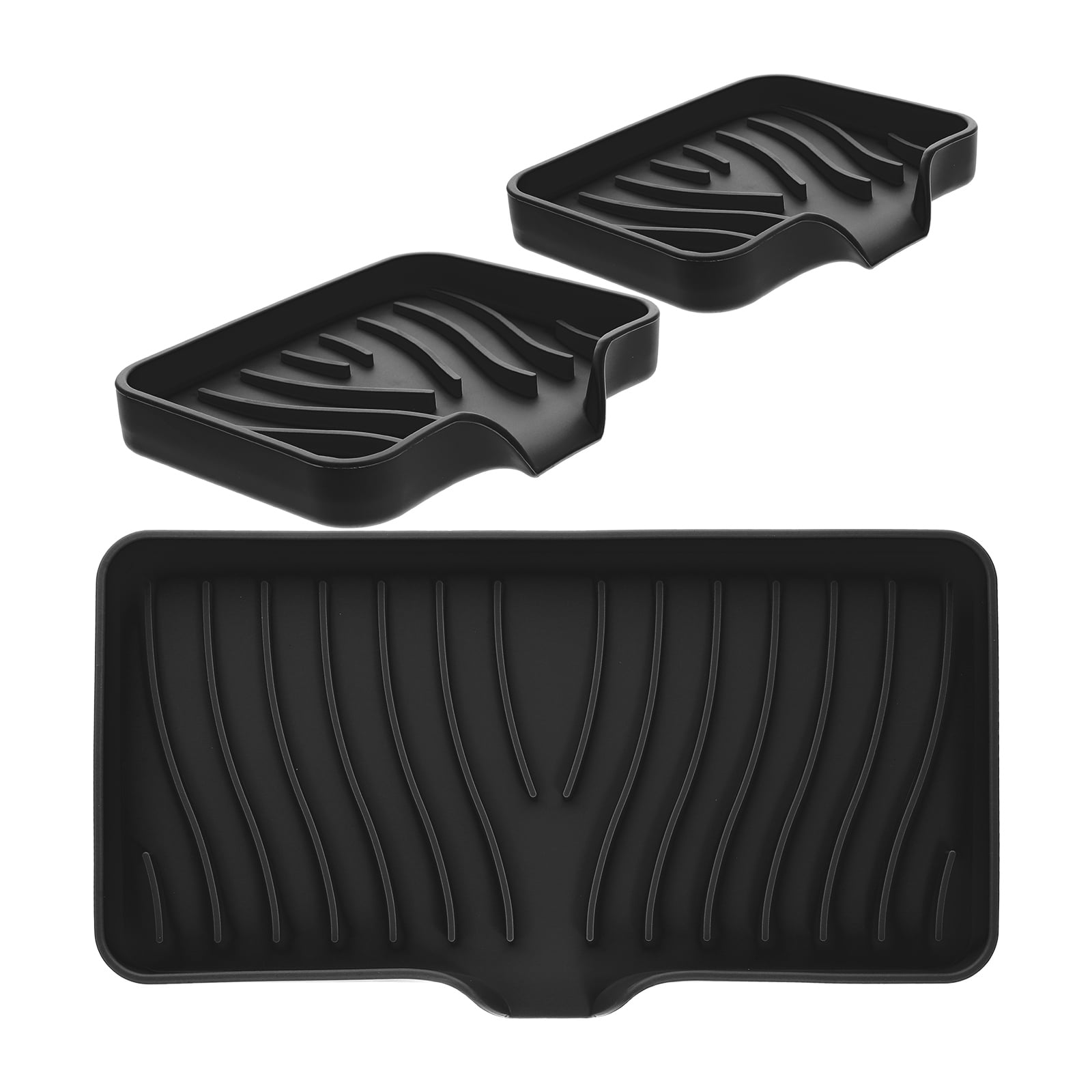 3 Pcs Silicone Soap Dish Soap Holder Bathroom Soap Dish Bar Soap Tray