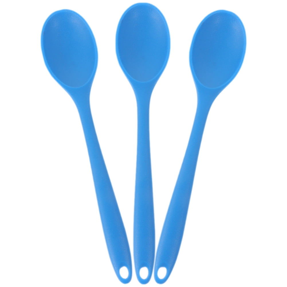 3 Pcs Silicone Spoon Kitchen Mixing Supplies Soup Spoons Utensils ...