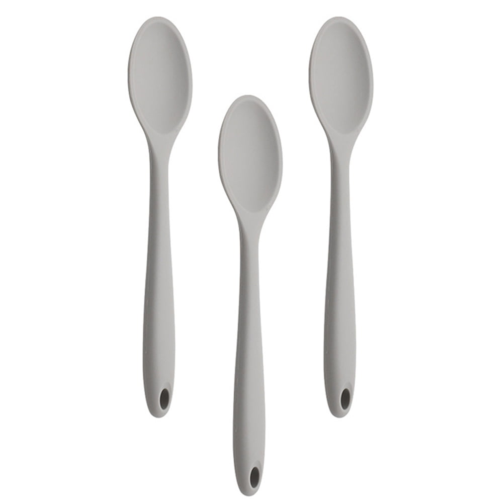 3 Pcs Silicone Spoon Salad Spoons Kitchen Utensils Soup Cooking High ...