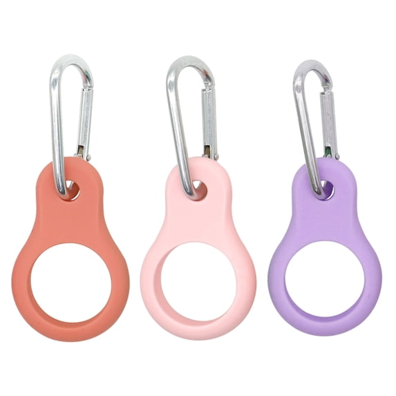 3 Pcs Silicone Water Bottle Buckle with Carabiner Clip Portable Secure ...