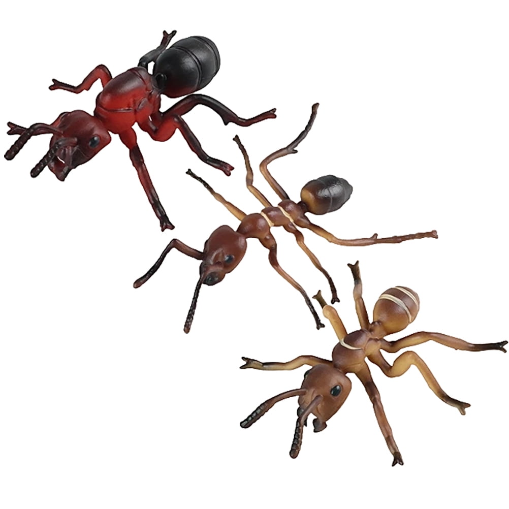 3 Pcs Simulated Ants Toys Garden Decor Ant Wild Animal Model Mini Ant ...