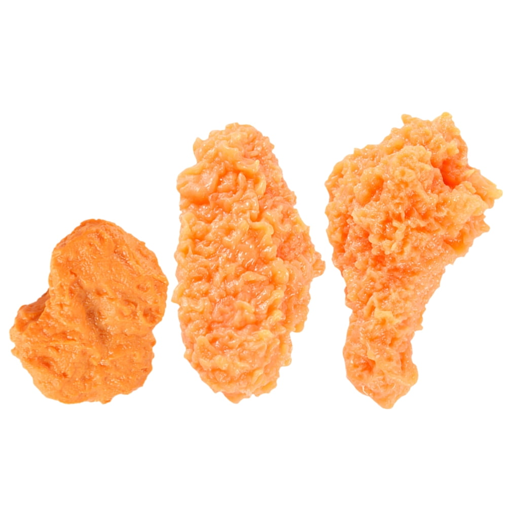 3 Pcs Simulated Chicken Wings 7.50X5.00X2.00CM Orange - Walmart.com