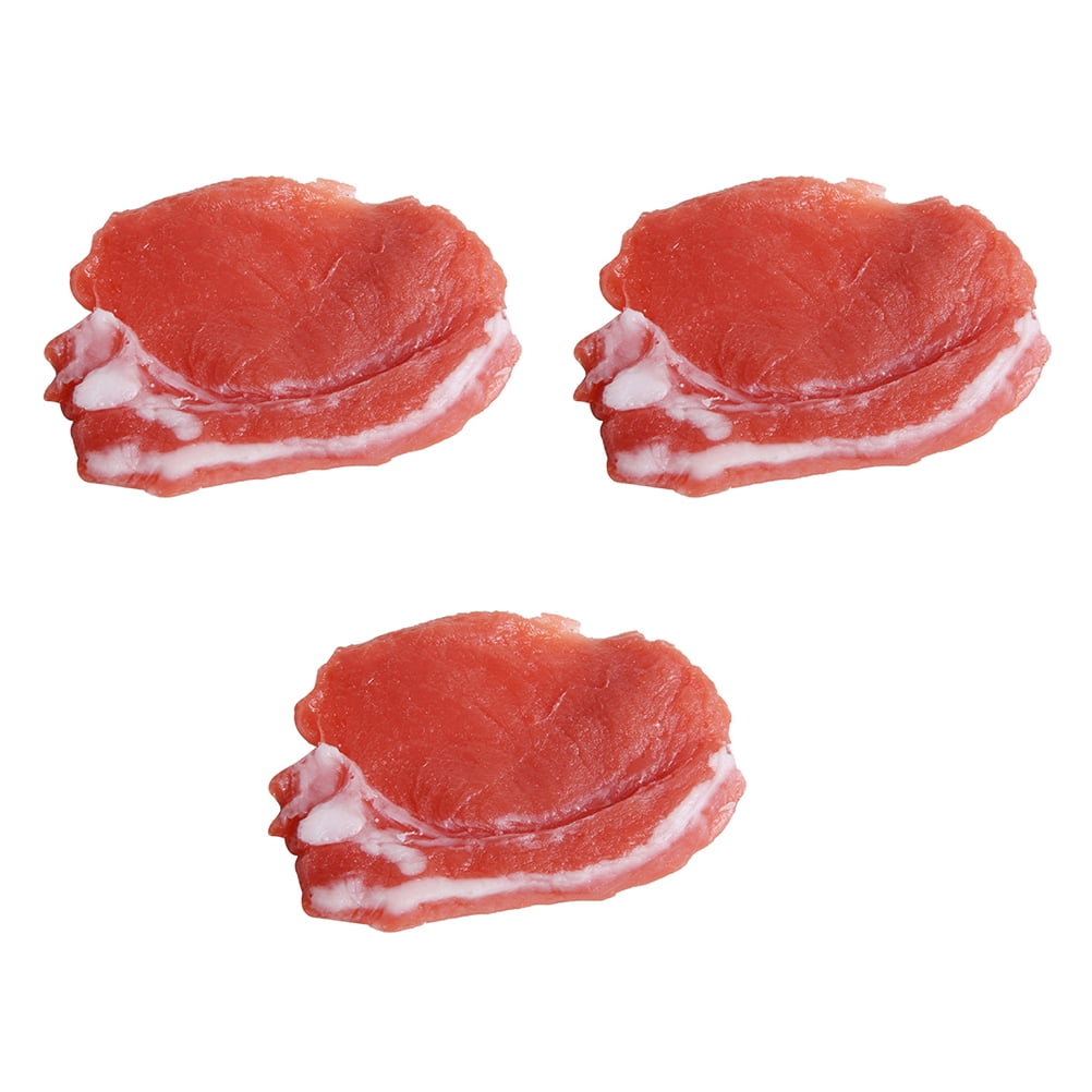 3 Pcs Simulation Pork Model Resin Pork Decor Artificial Pork ...