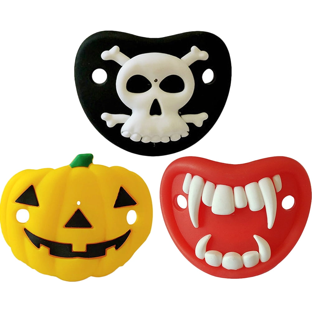 3 Pcs Skeleton Pacifier Funny Toys Pacifiers Appease Baby Halloween ...
