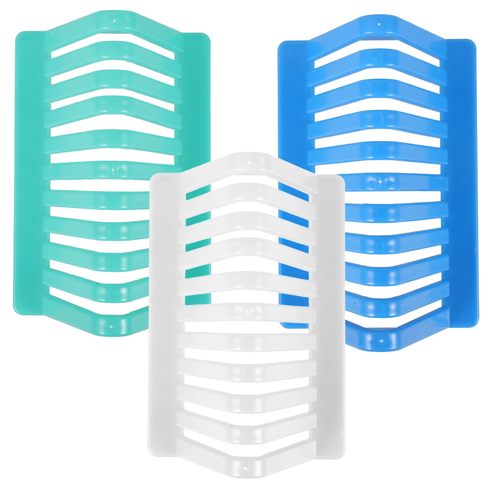 3 Pcs Slide Rack Drain Glass Plate Microscope Plastic - Walmart.com