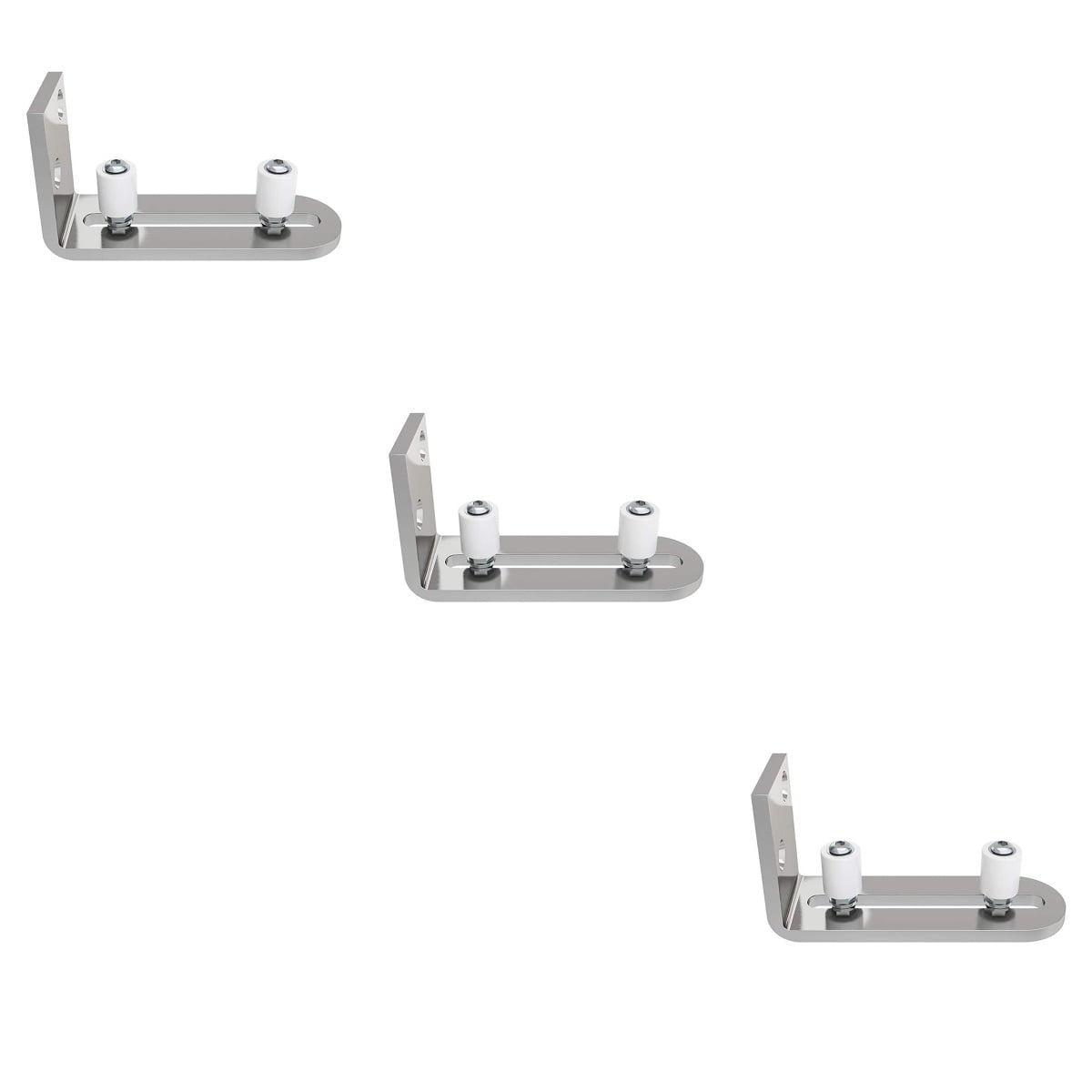 3 Pcs Sliding Door Roller Stopper Silver Adhesive Barn Swing Floor ...