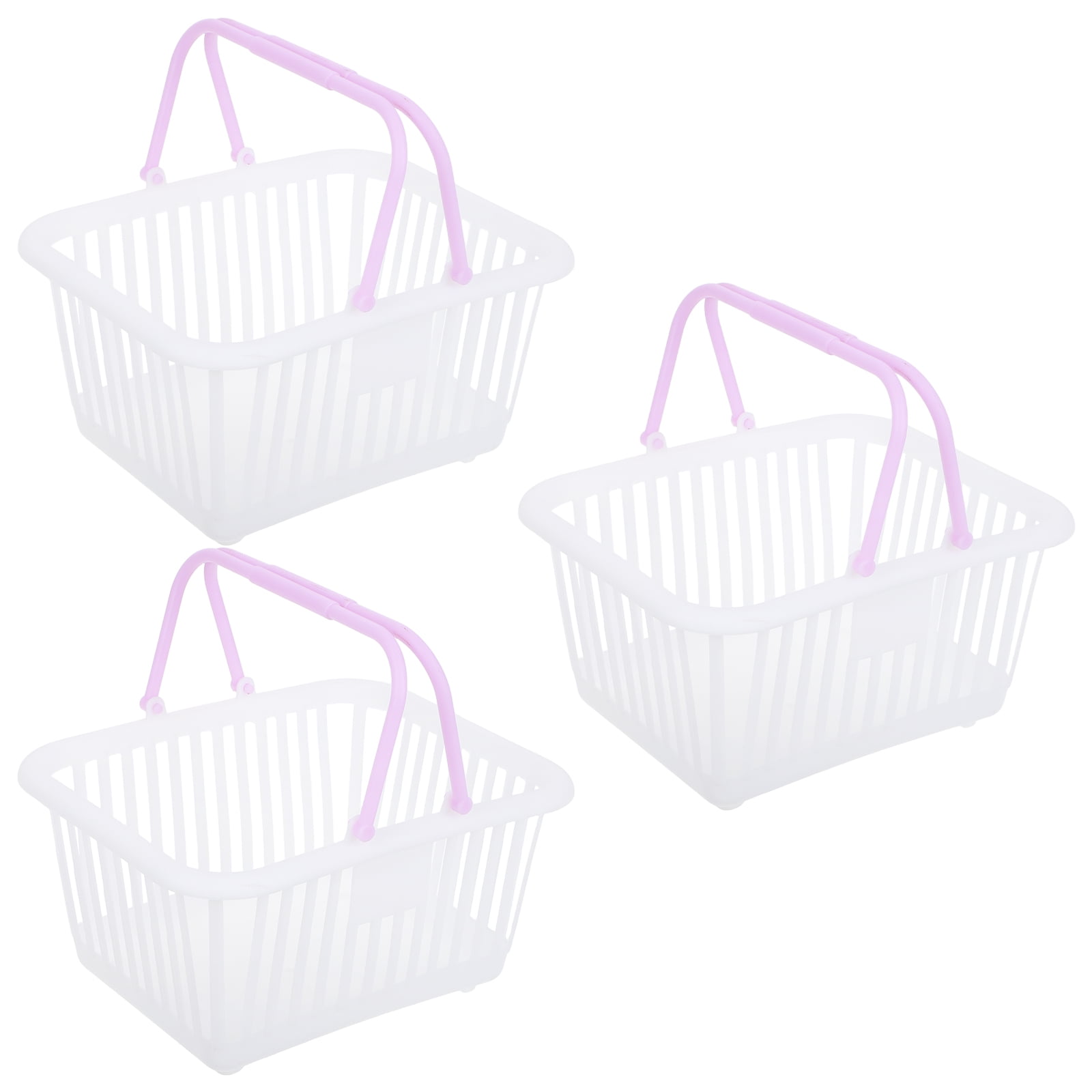 3 Pcs Small Baskets with Handles Carts Toy Bins Miniature Child ...
