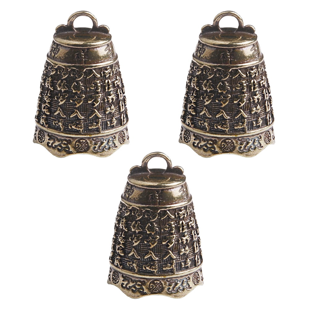 3 Pcs Small Brass Bell Decor DIY Pendants Vintage Brass Bells Brass ...
