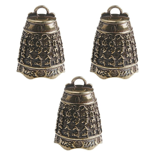 3 Pcs Small Brass Bell Decor DIY Pendants Vintage Brass Bells Brass ...