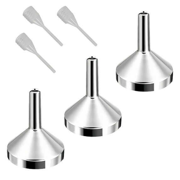 3 Pcs Small Funnel Liquid Transfer Funnel Metal Funnel Powder Funnel ...