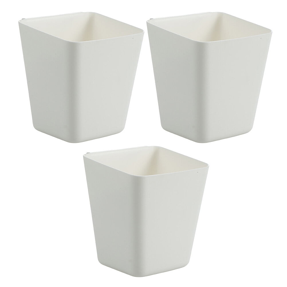 3 Pcs Small Hanging Bucket Decor Kitchen Storage Baskets White ...