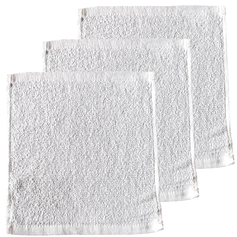 3 Pcs Small Washcloths Cotton Hand Towels for Bathroom White - Walmart.com