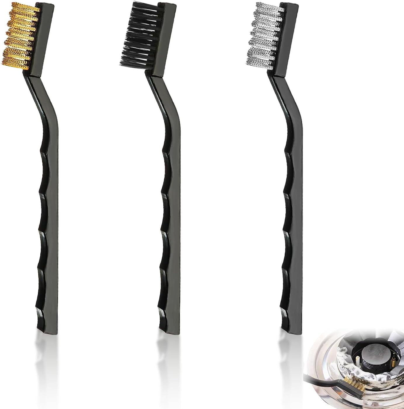 3 Pcs Small Wire Brush, Wire Brush Set, Mini Wire Brush, 3 Pcs Mini ...