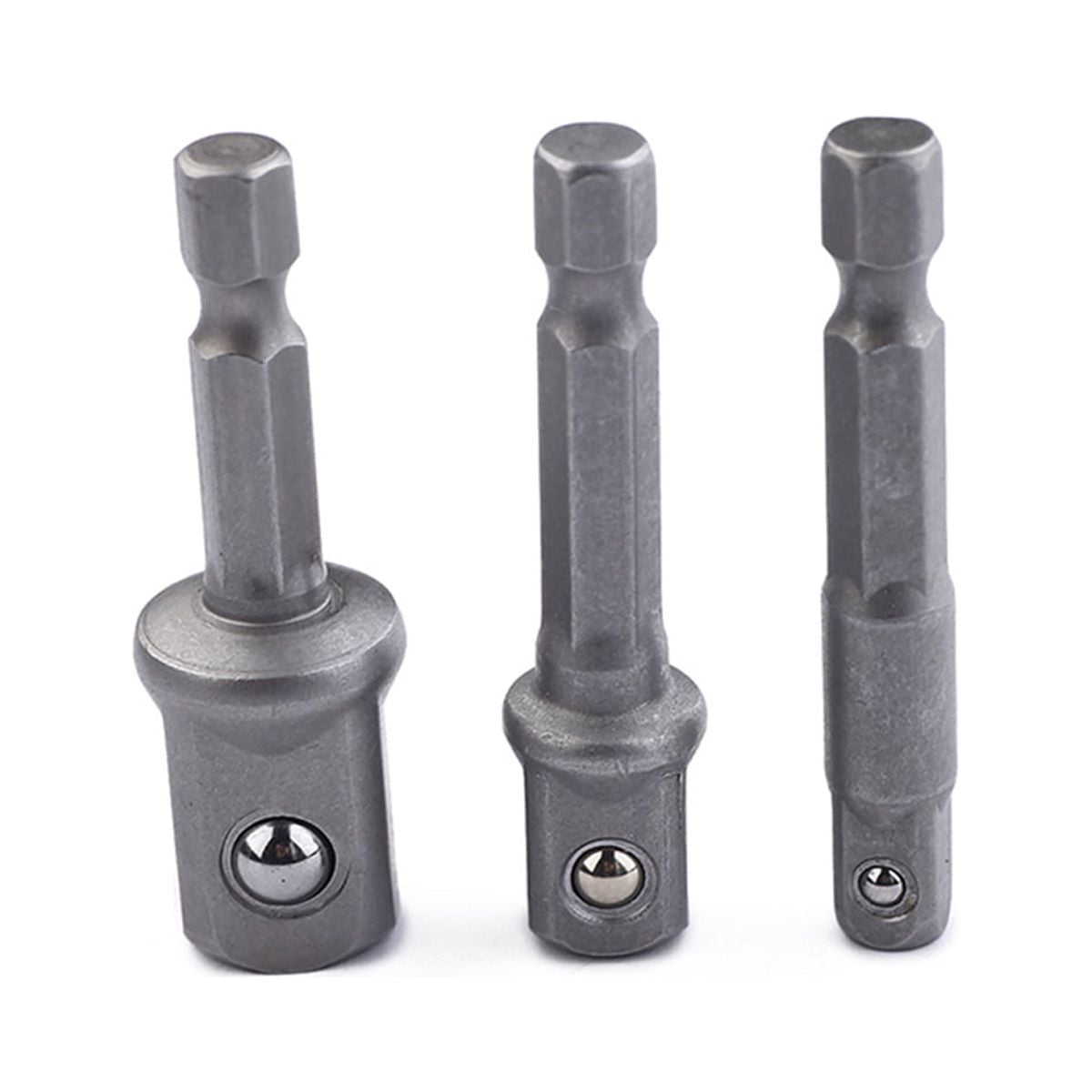 3 Pcs Socket Adapter Set 1/4" 3/8" 1/2" Square Impact Socket Extension ...