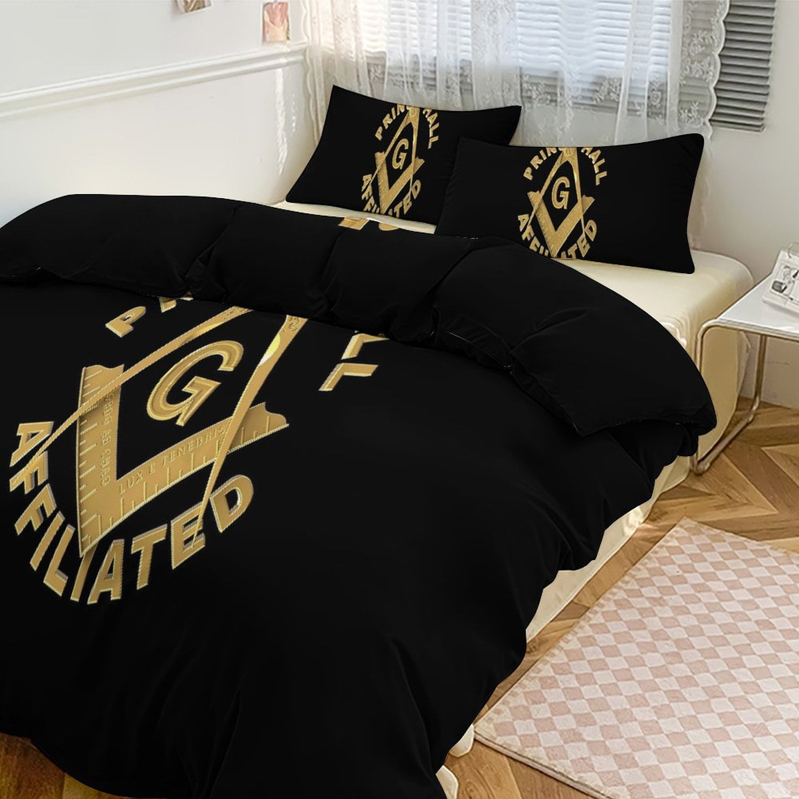 3 Pcs Soft Bedding Set, Includes 1 Duvet Cover with Zipper And 2 Pillow ...