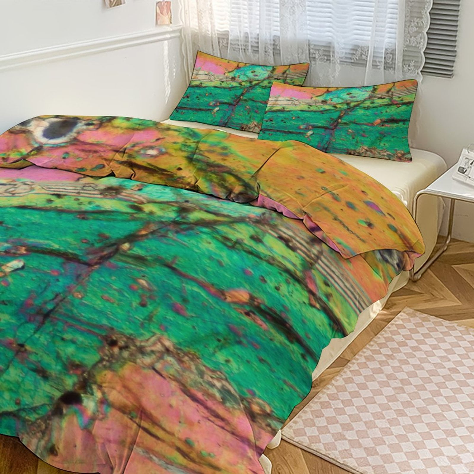 3 Pcs Soft Bedding Set, Includes 1 Duvet Cover with Zipper And 2 Pillow ...