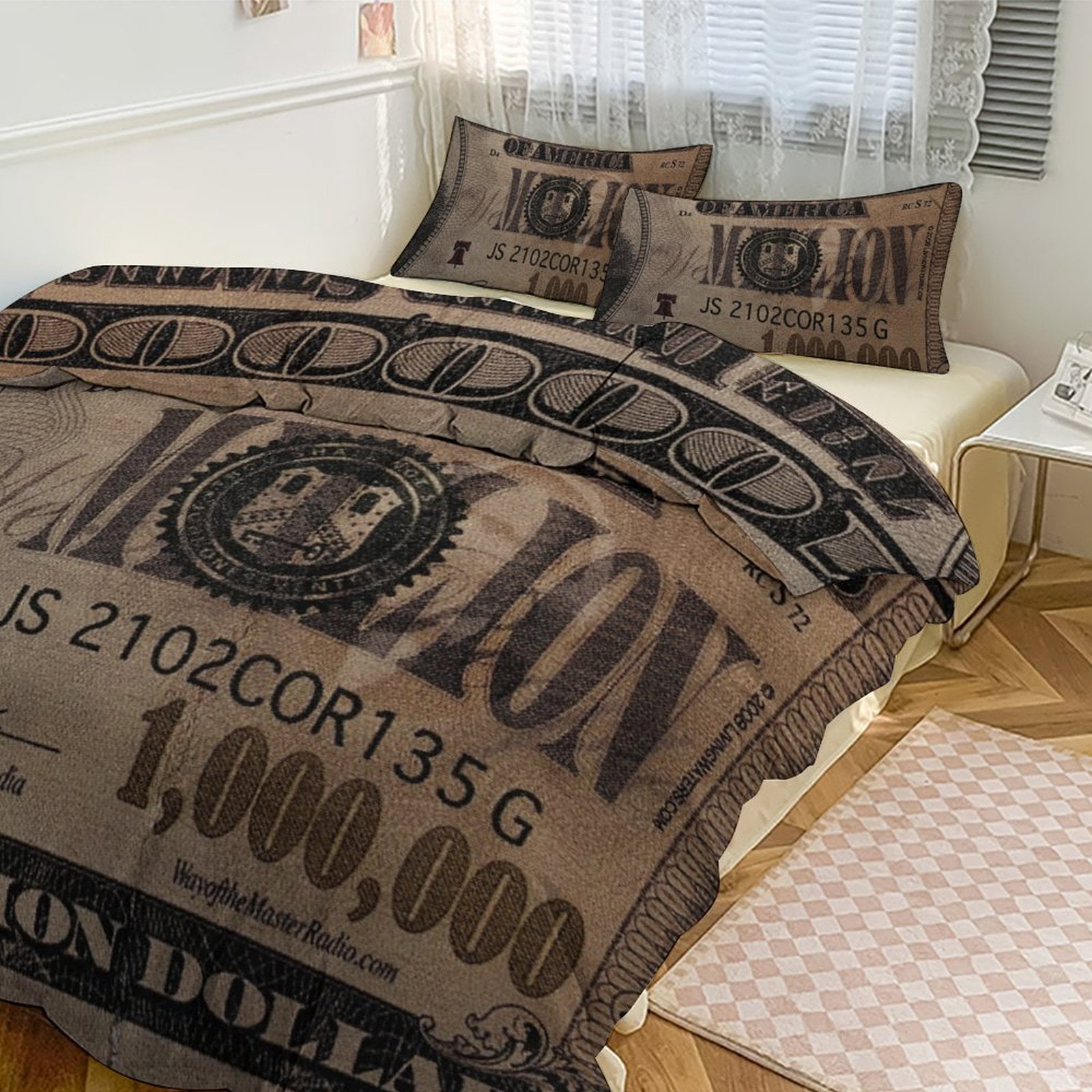 3 Pcs Soft Bedding Set, Includes 1 Duvet Cover with Zipper And 2 Pillow ...