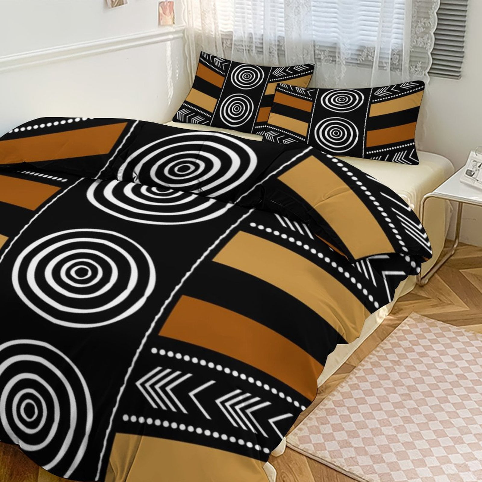 3 Pcs Soft Bedding Set, Includes 1 Duvet Cover with Zipper And 2 Pillow ...