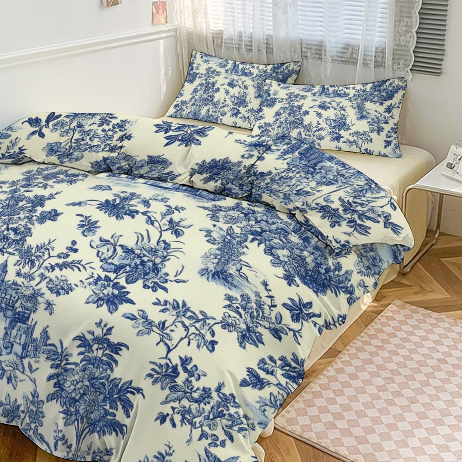 3 Pcs Soft Bedding Set, Includes 1 Duvet Cover with Zipper And 2 Pillow ...