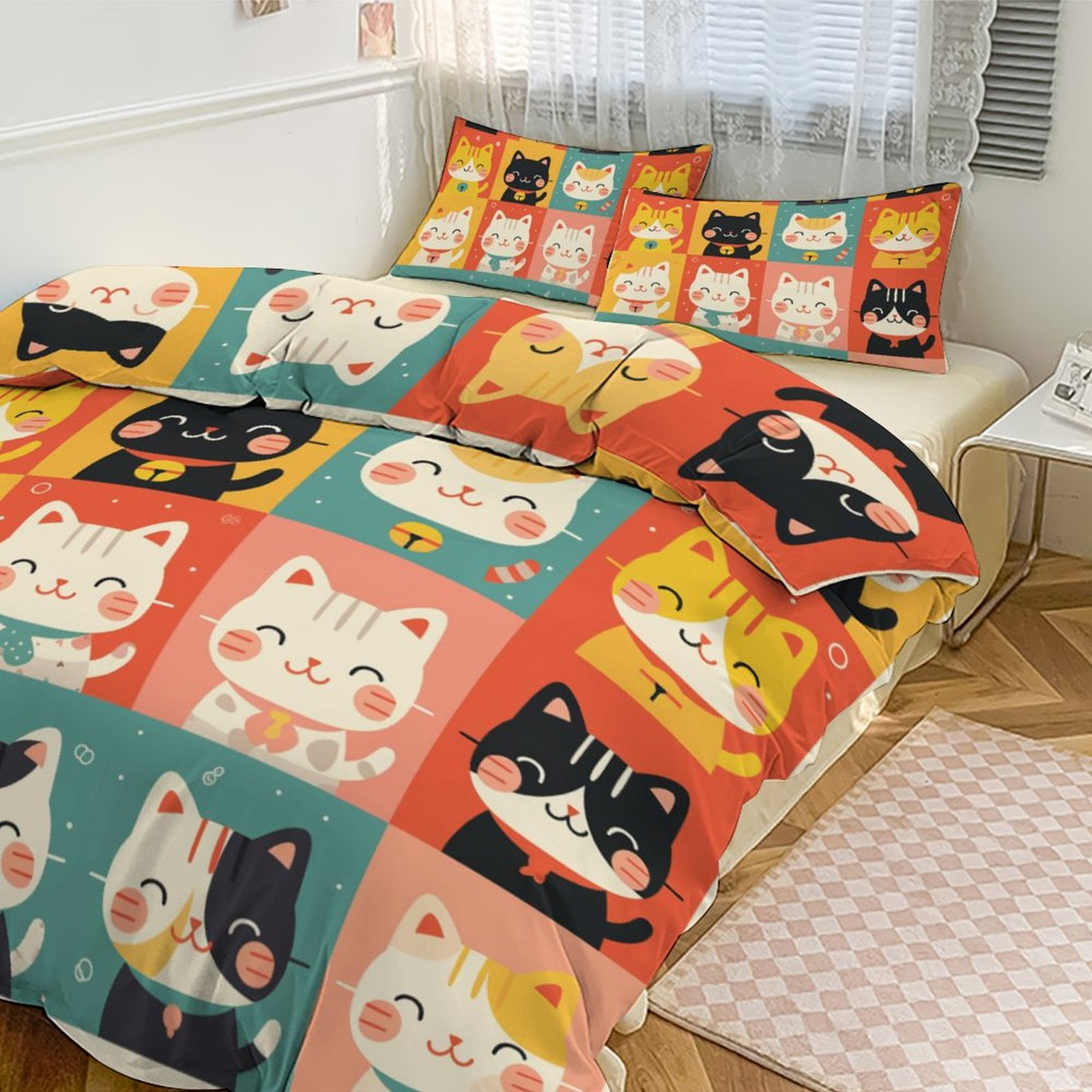 3 Pcs Soft Bedding Set, Includes 1 Duvet Cover with Zipper And 2 Pillow ...