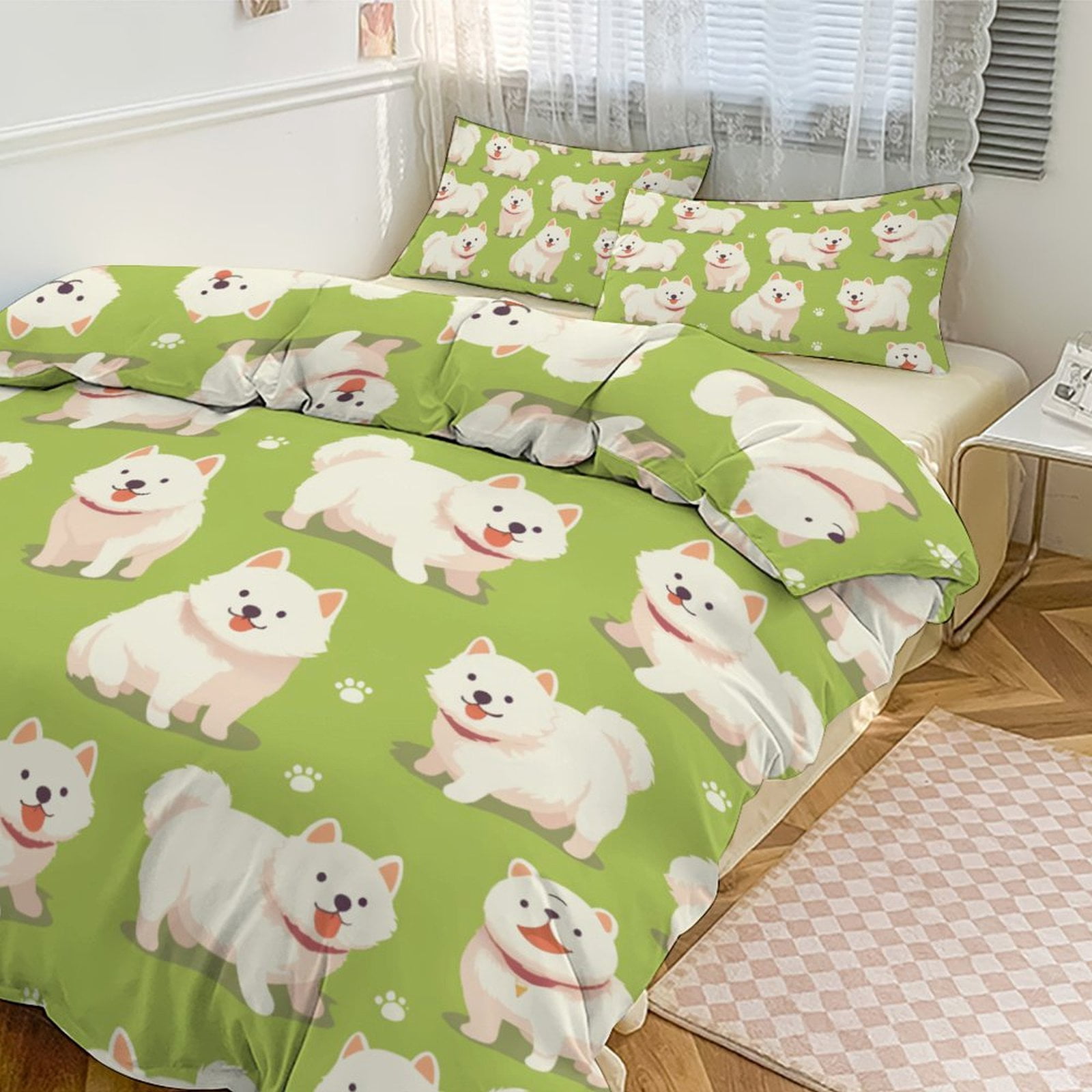 3 Pcs Soft Bedding Set, Includes 1 Duvet Cover with Zipper And 2 Pillow ...
