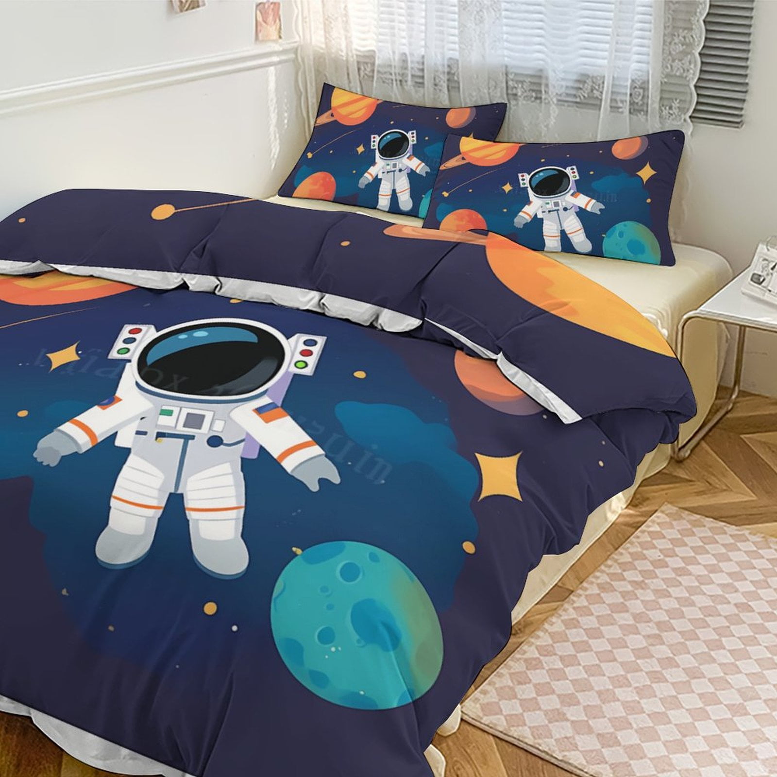 3 Pcs Soft Bedding Set, Includes 1 Duvet Cover with Zipper And 2 Pillow ...