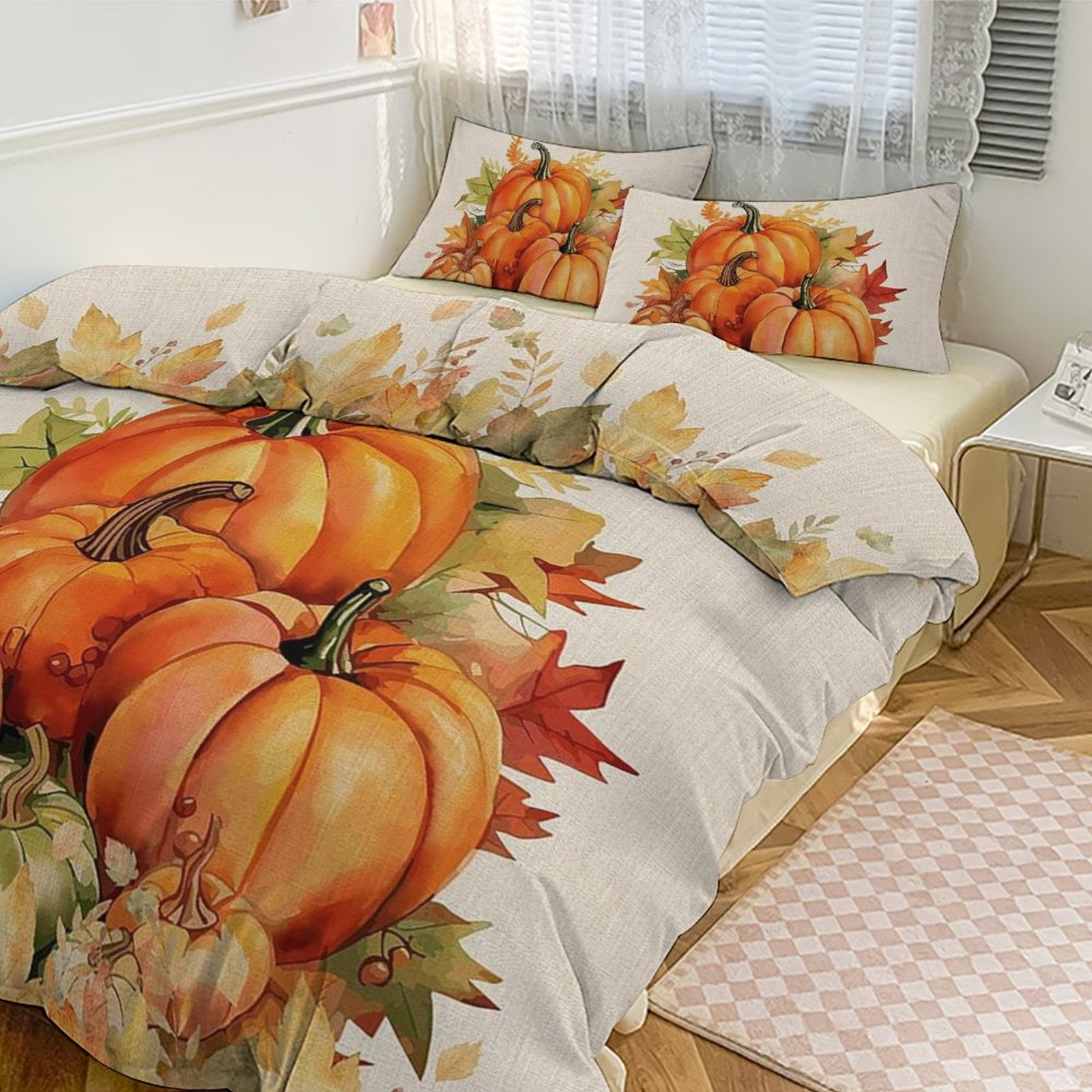 3 Pcs Soft Bedding Set, Includes 1 Duvet Cover with Zipper And 2 Pillow ...