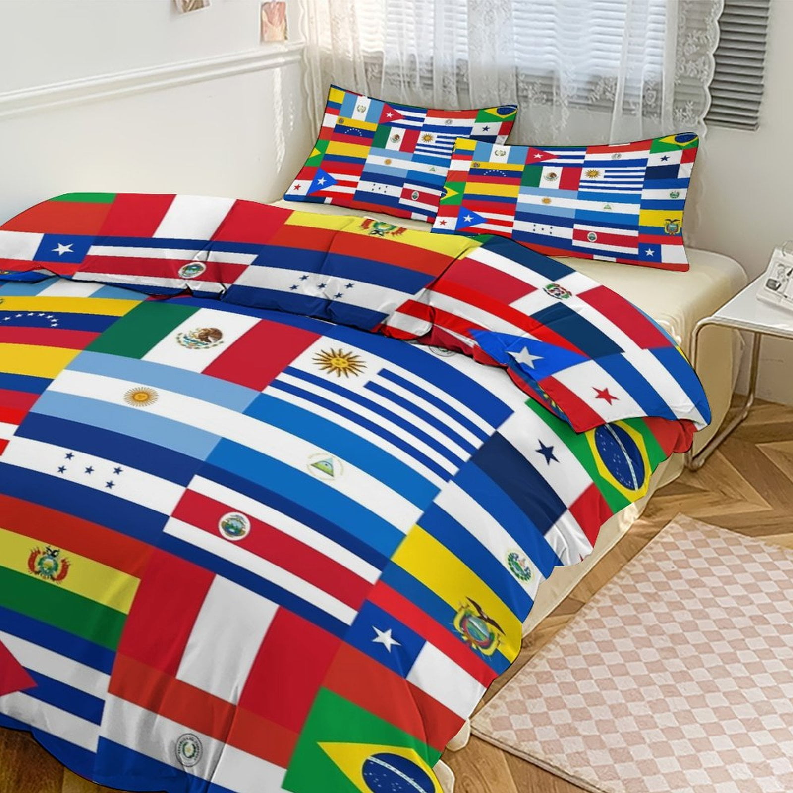 3 Pcs Soft Bedding Set, Includes 1 Duvet Cover with Zipper And 2 Pillow ...