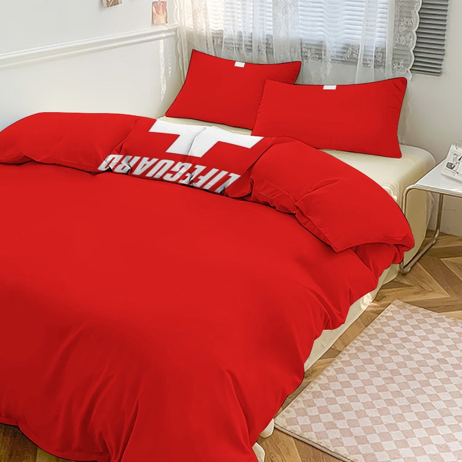 3 Pcs Soft Bedding Set, Includes 1 Duvet Cover with Zipper And 2 Pillow ...