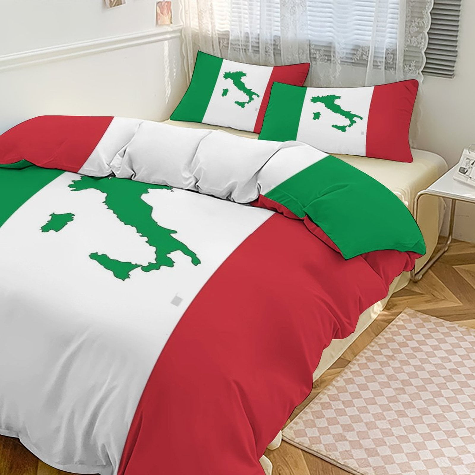 3 Pcs Soft Bedding Set, Includes 1 Duvet Cover with Zipper And 2 Pillow ...