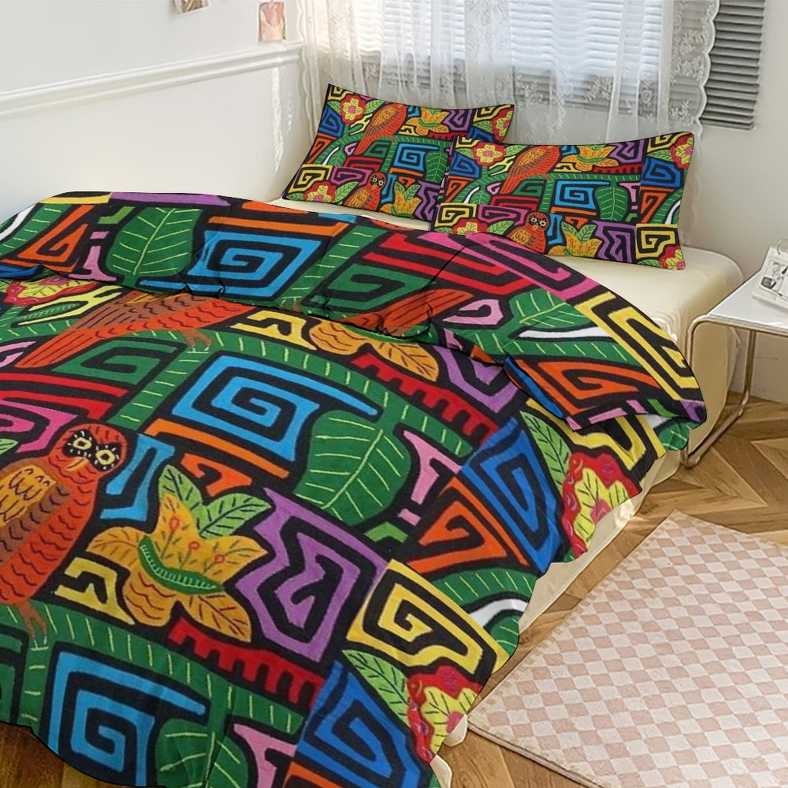 3 Pcs Soft Bedding Set, Includes 1 Duvet Cover with Zipper And 2 Pillow ...