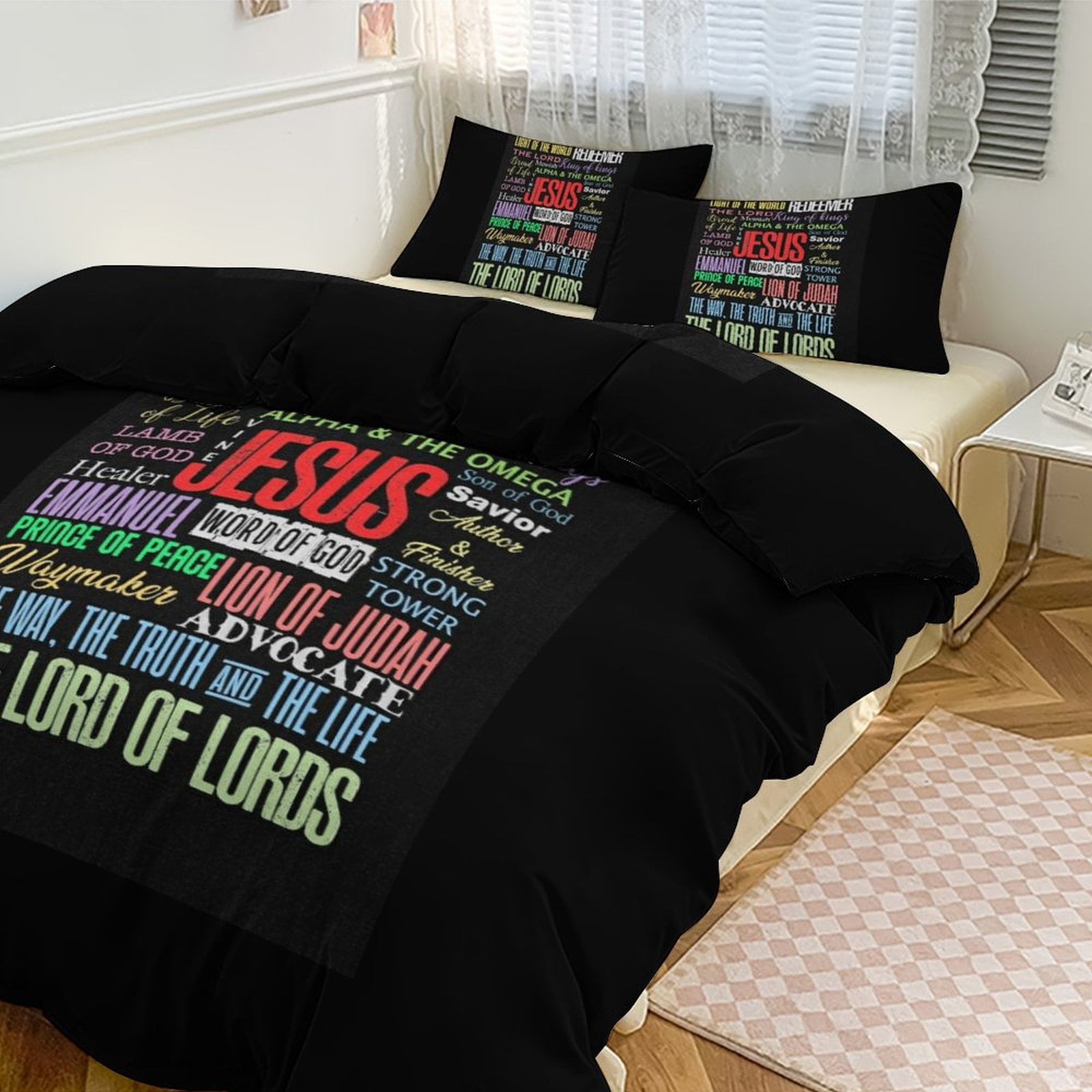 3 Pcs Soft Bedding Set, Includes 1 Duvet Cover with Zipper And 2 Pillow ...