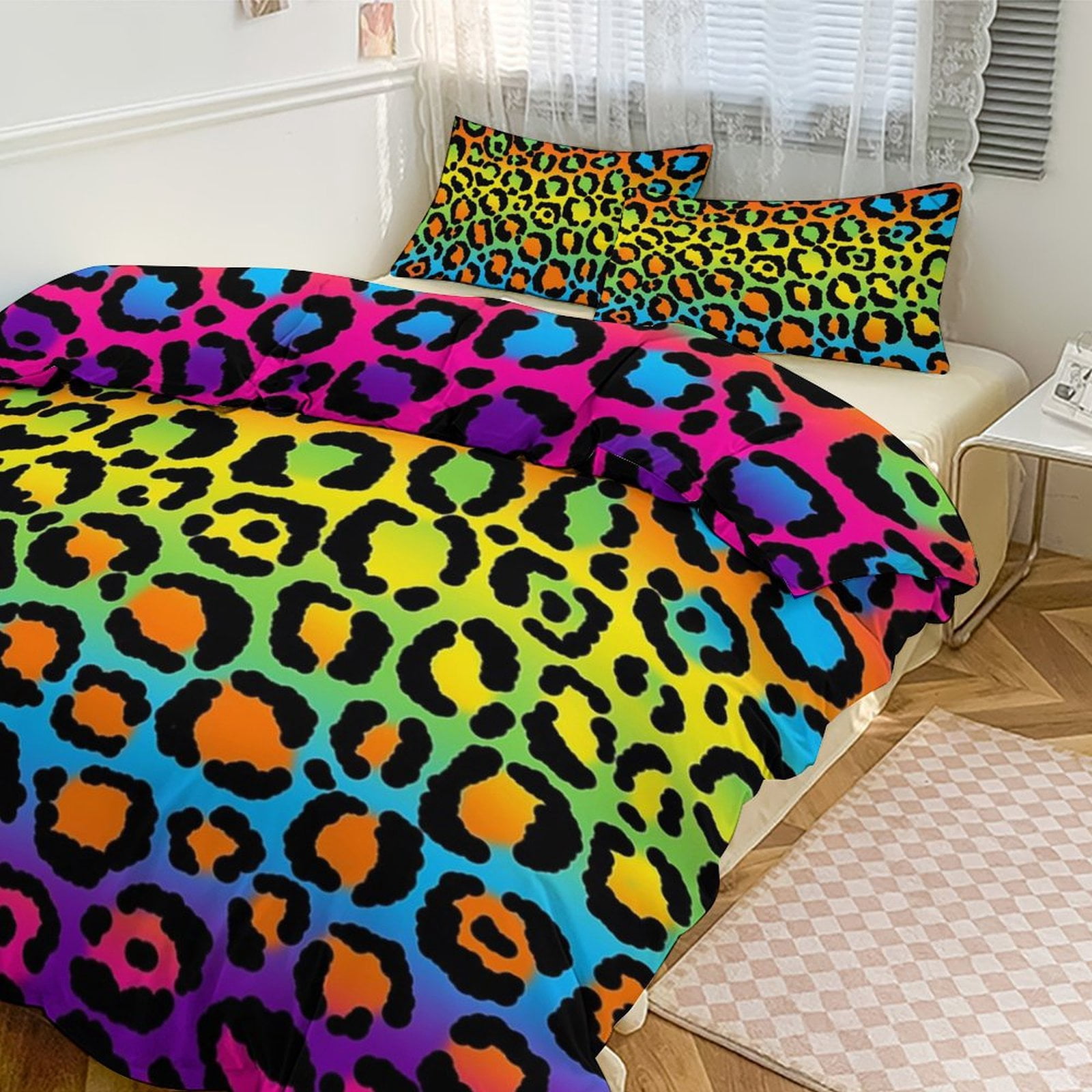 3 Pcs Soft Bedding Set, Includes 1 Duvet Cover with Zipper And 2 Pillow ...
