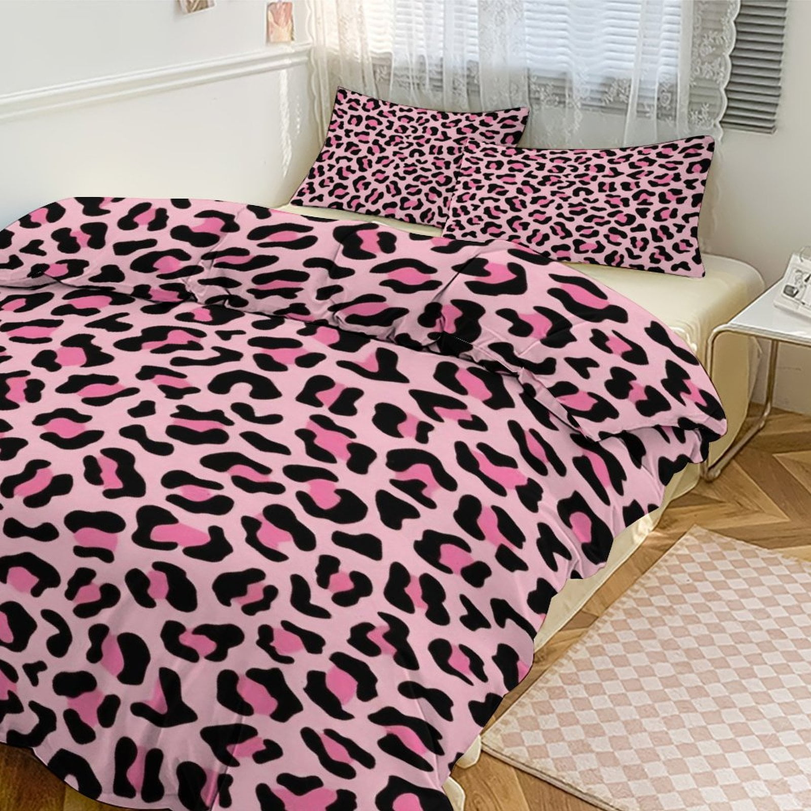 3 Pcs Soft Bedding Set, Includes 1 Duvet Cover with Zipper And 2 Pillow ...