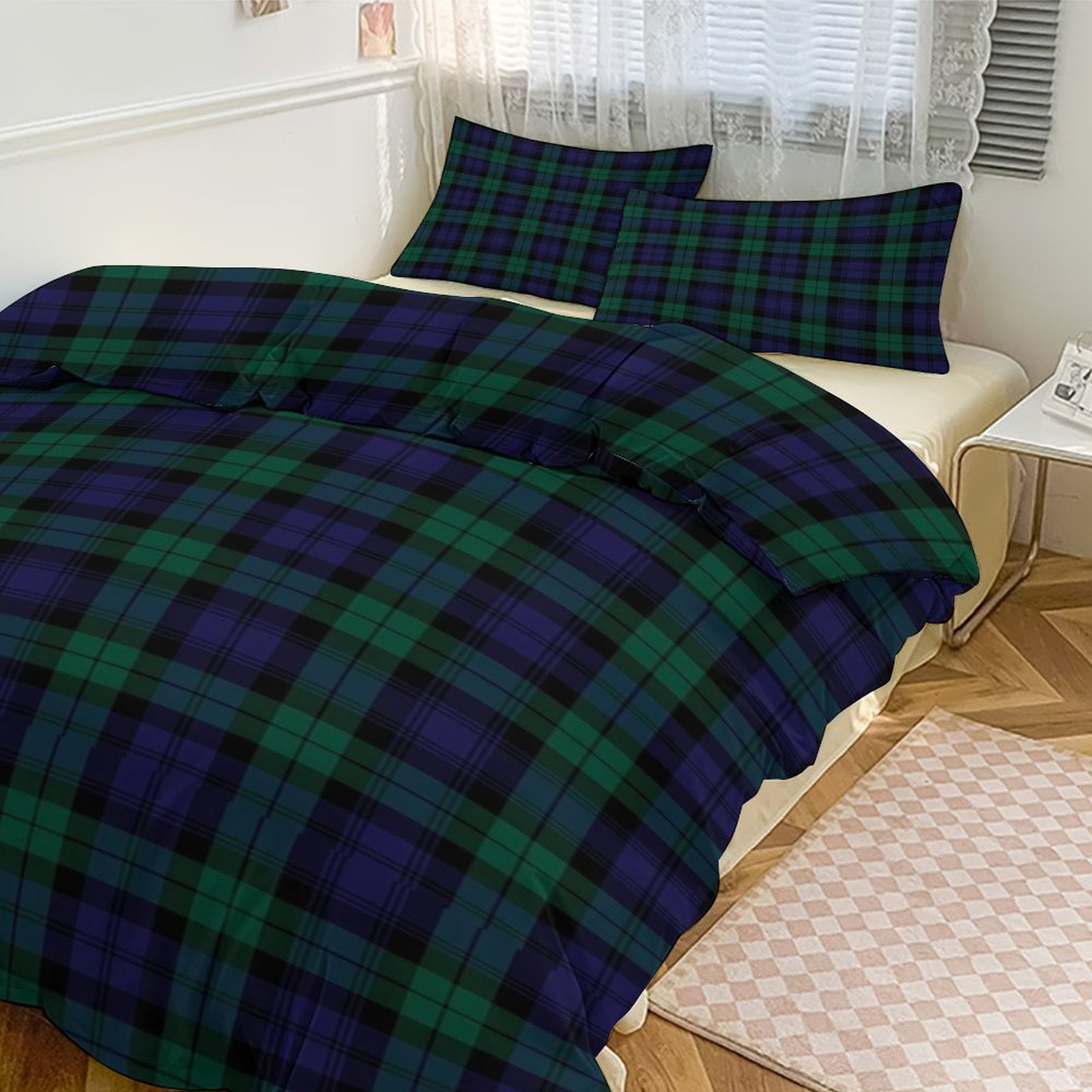 3 Pcs Soft Bedding Set, Includes 1 Duvet Cover with Zipper And 2 Pillow ...