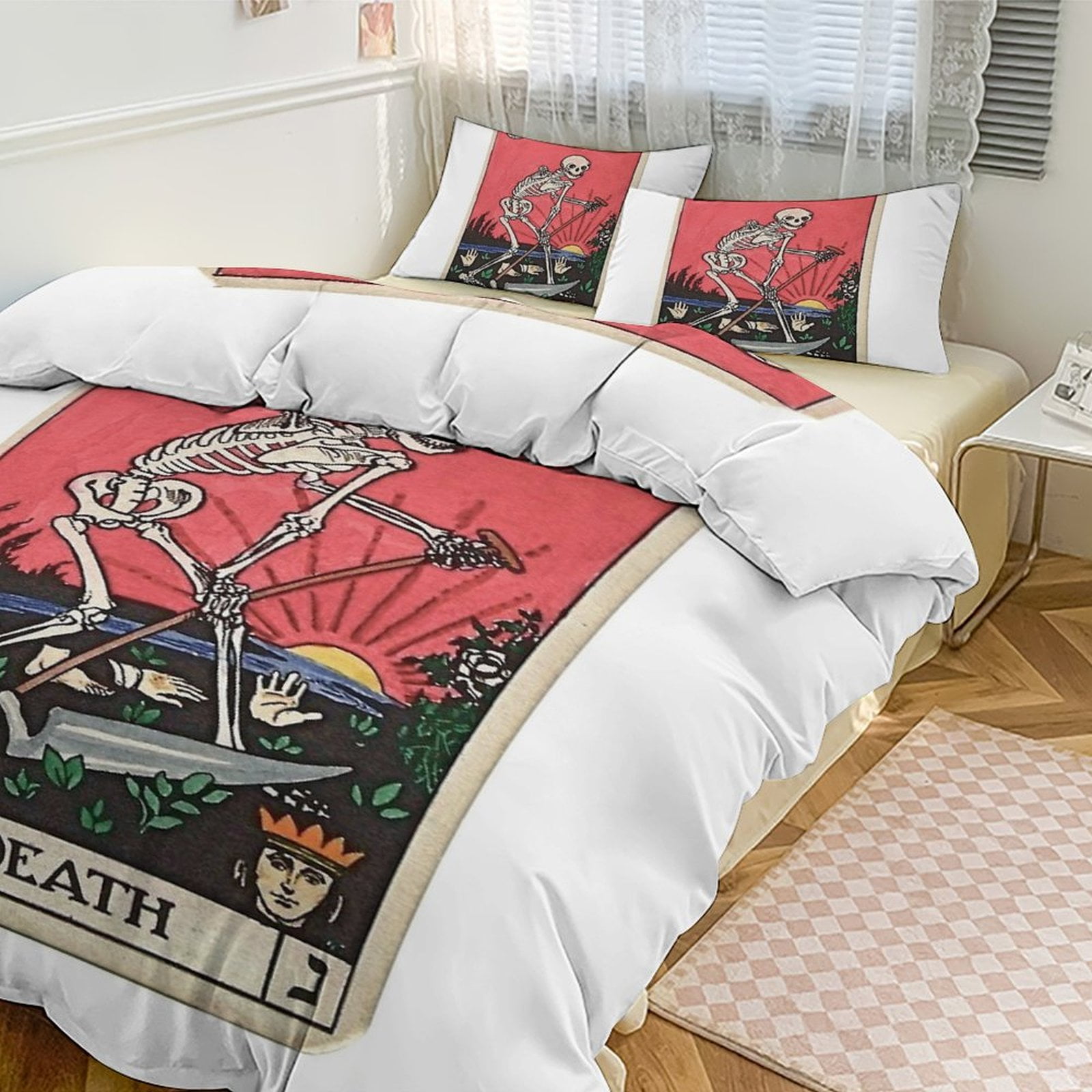 3 Pcs Soft Bedding Set, Includes 1 Duvet Cover with Zipper And 2 Pillow ...