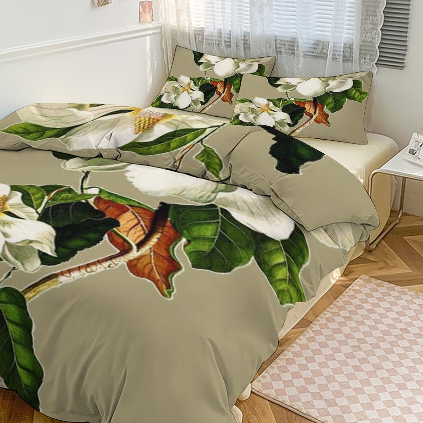 3 Pcs Soft Bedding Set, Includes 1 Duvet Cover with Zipper And 2 Pillow ...