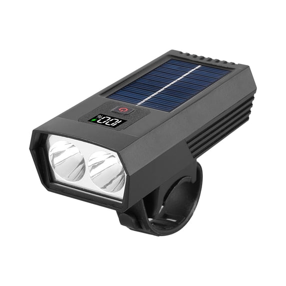 3 Pcs Solar Bike Lights with Digital Display - 155° Wide Beam, 8H ...
