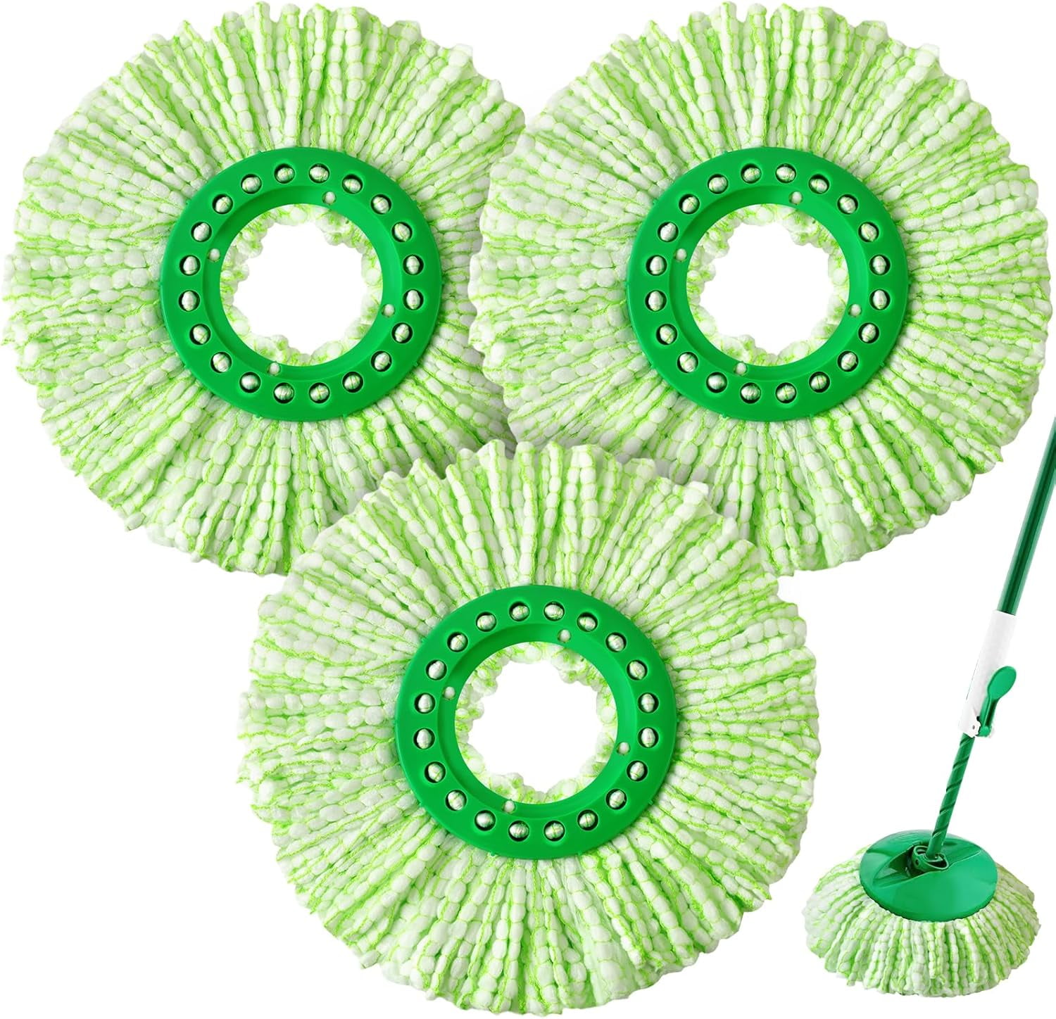 3 Pcs Spin Mop Replacement Heads,Mop Head Replacement for Libman ...