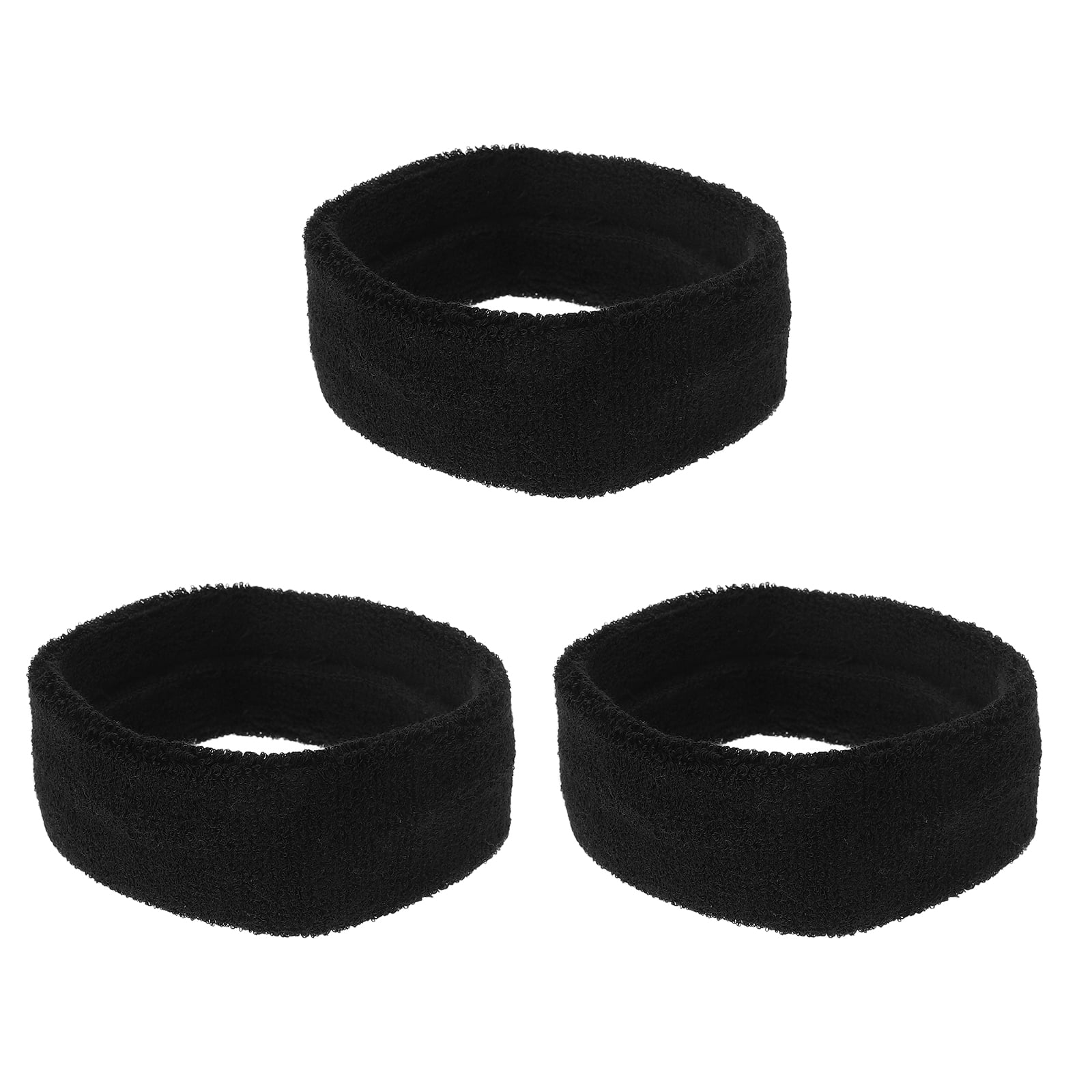 3 Pcs Sports Sweat Headband Hair Sweatband Headbands for Men Miss Black ...