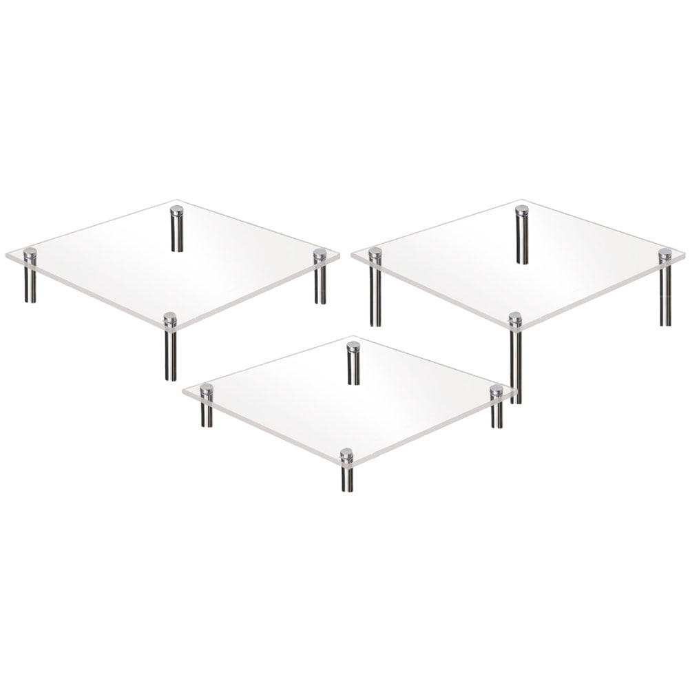 3 Pcs Square Display Stand Cake Shelves Movable Baby Decoration for ...