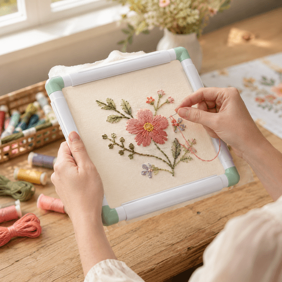 3 Pcs Square Embroidery Hoops Set, 6x6 8x8 11x11 Inch Cross Stitch ...