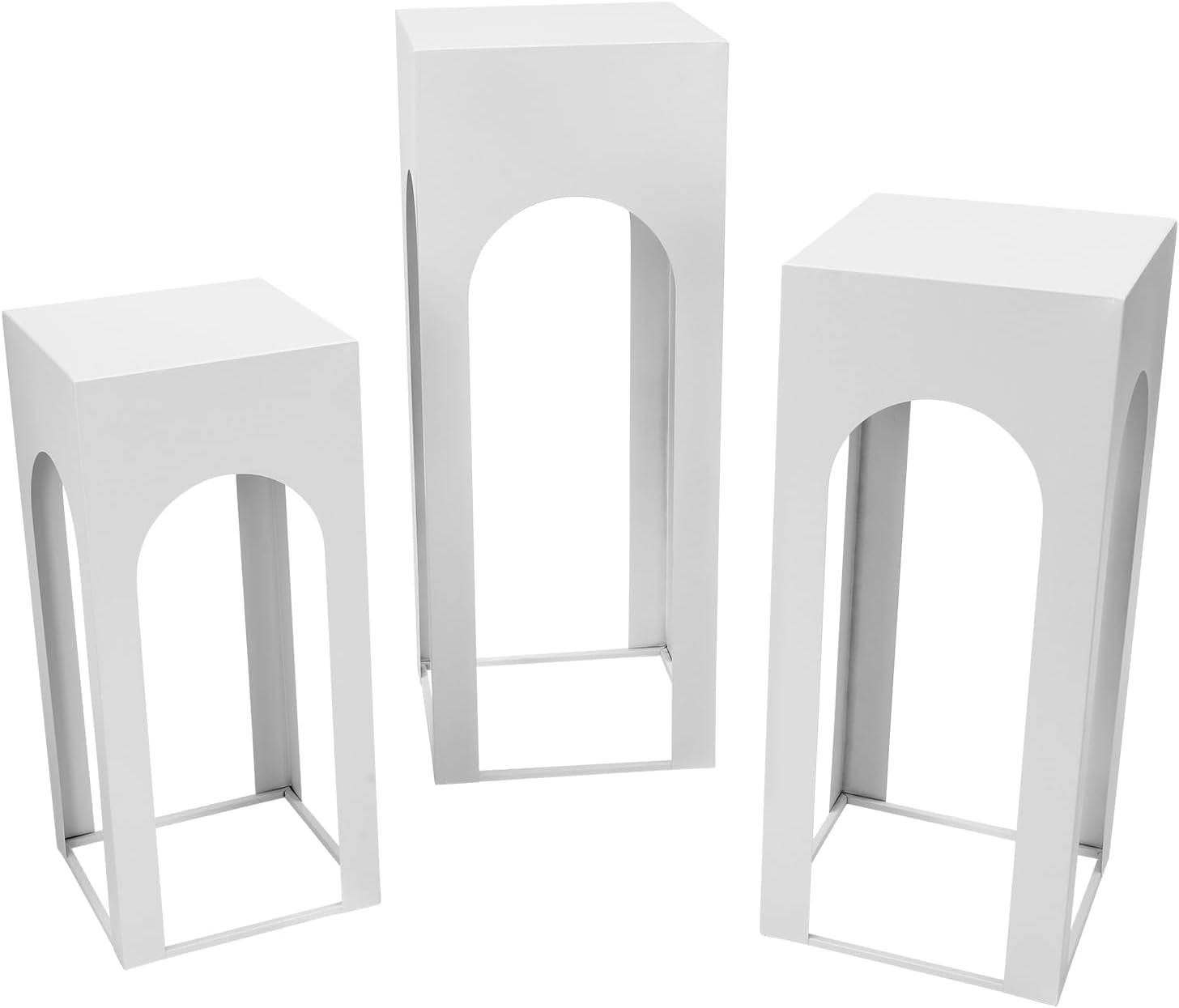 3 Pcs Square Pedestal Stands for Parties 11.4''/12.6''/13.8'' Square ...