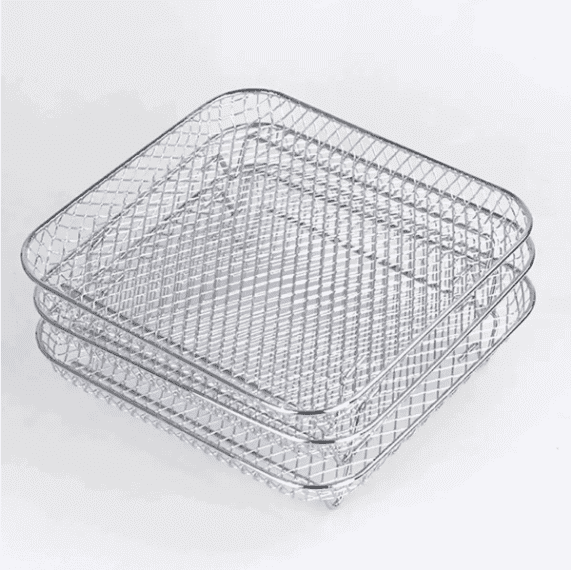 3 Pcs Square Stainless Steel Air Fryer Rack 7.9 x 7.9 x 1.6 in ...