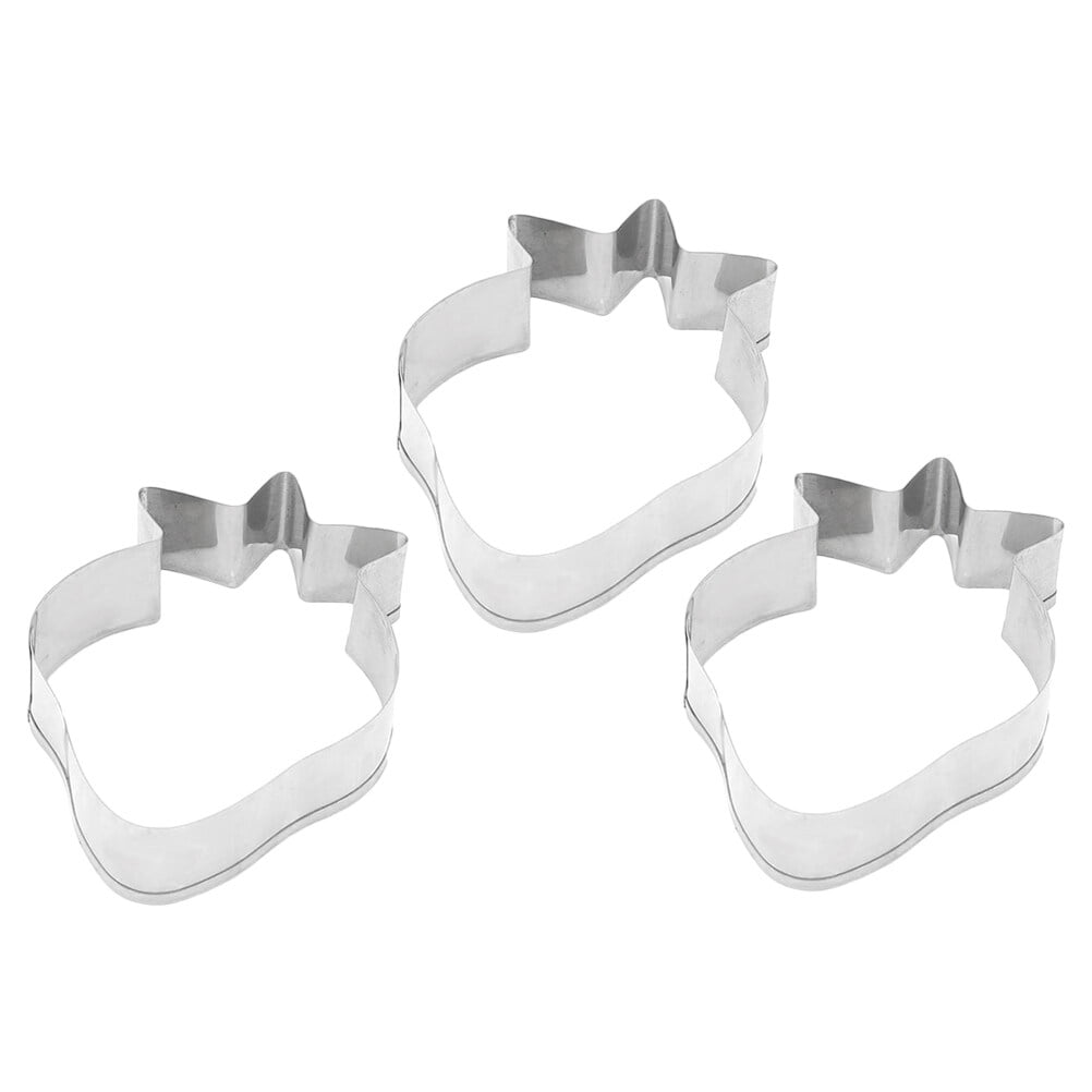 3 Pcs Stainless Steel Cookie Cutter Molds Strawberry Shape DIY ...