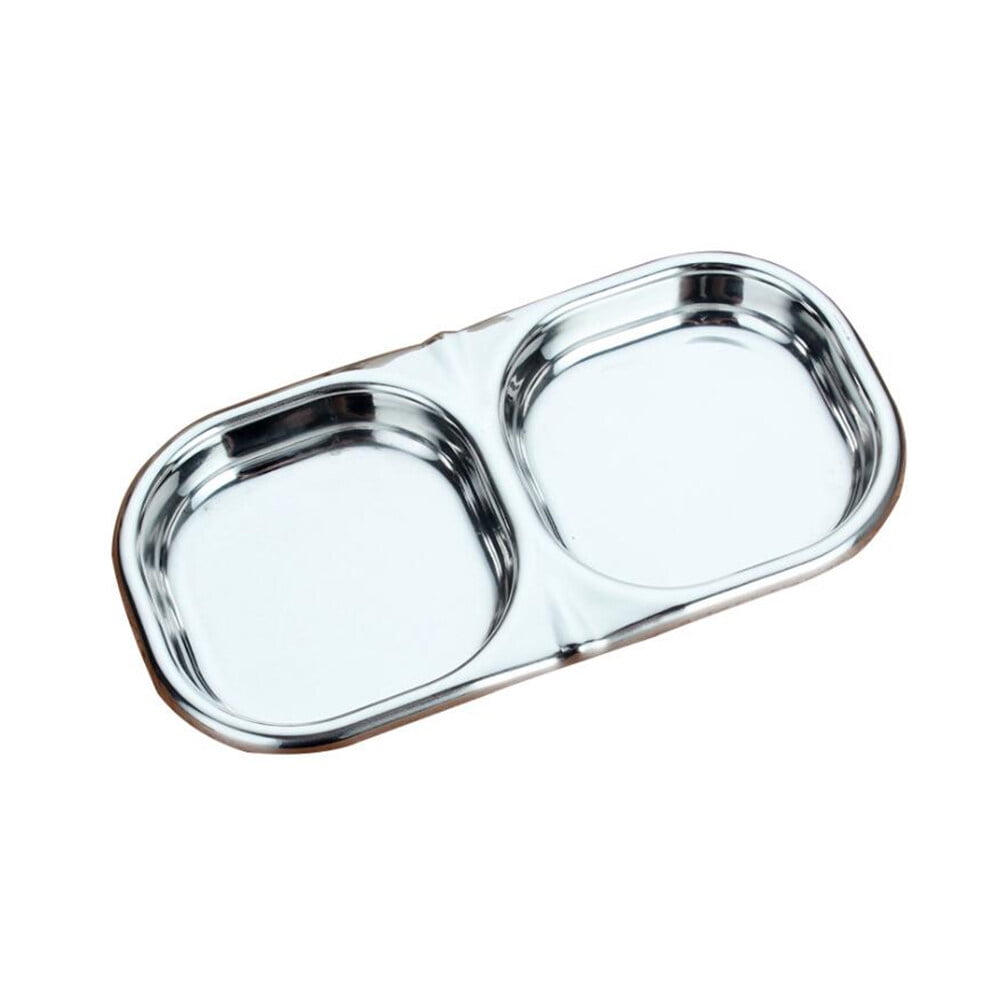 3 Pcs Stainless Steel Dipping Plate Food Sauce Dish Soy Sauce Dishes ...