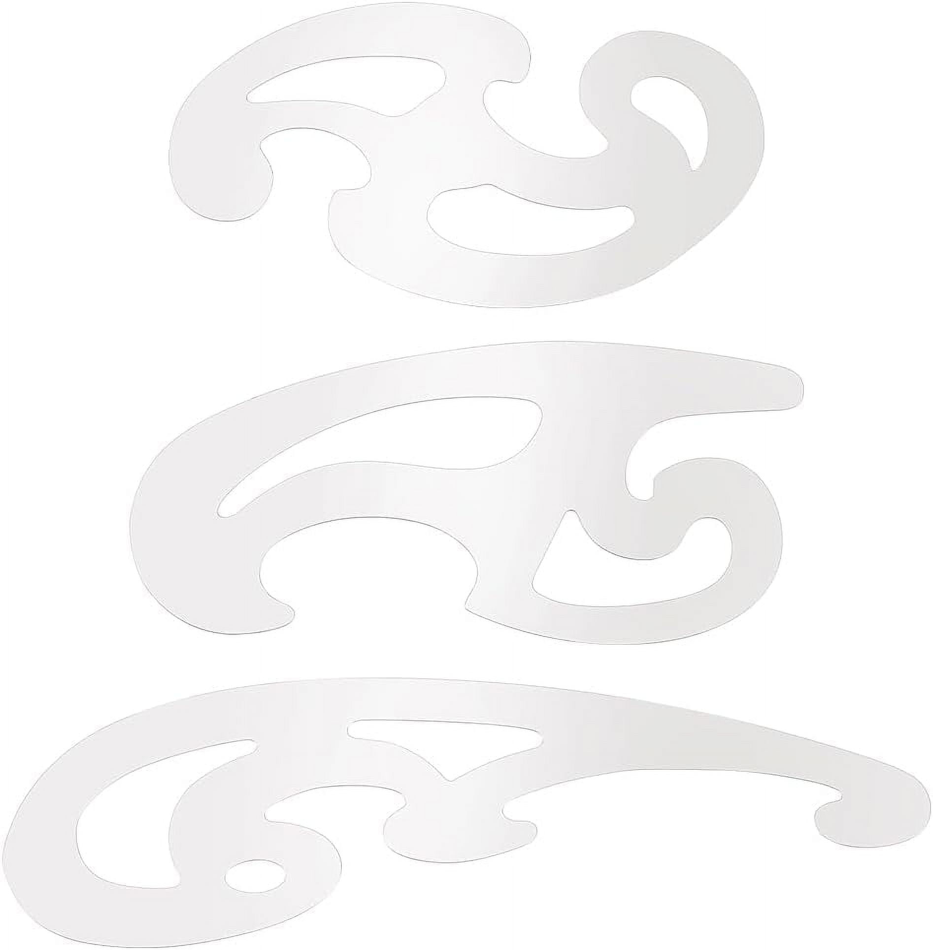 3 Pcs Stainless Steel French Curve Ruler Metal Pattern Ruler Drafting ...