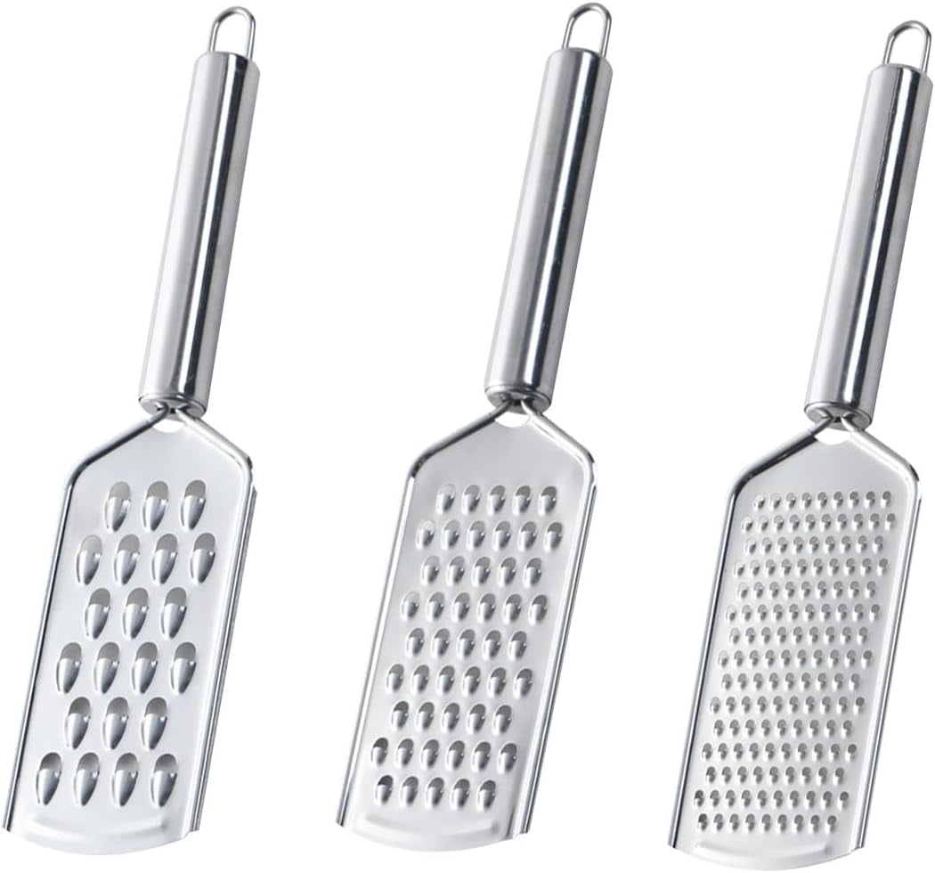 3 Pcs Stainless Steel Handheld Kitchen Grater for Vegetables and Fruits ...