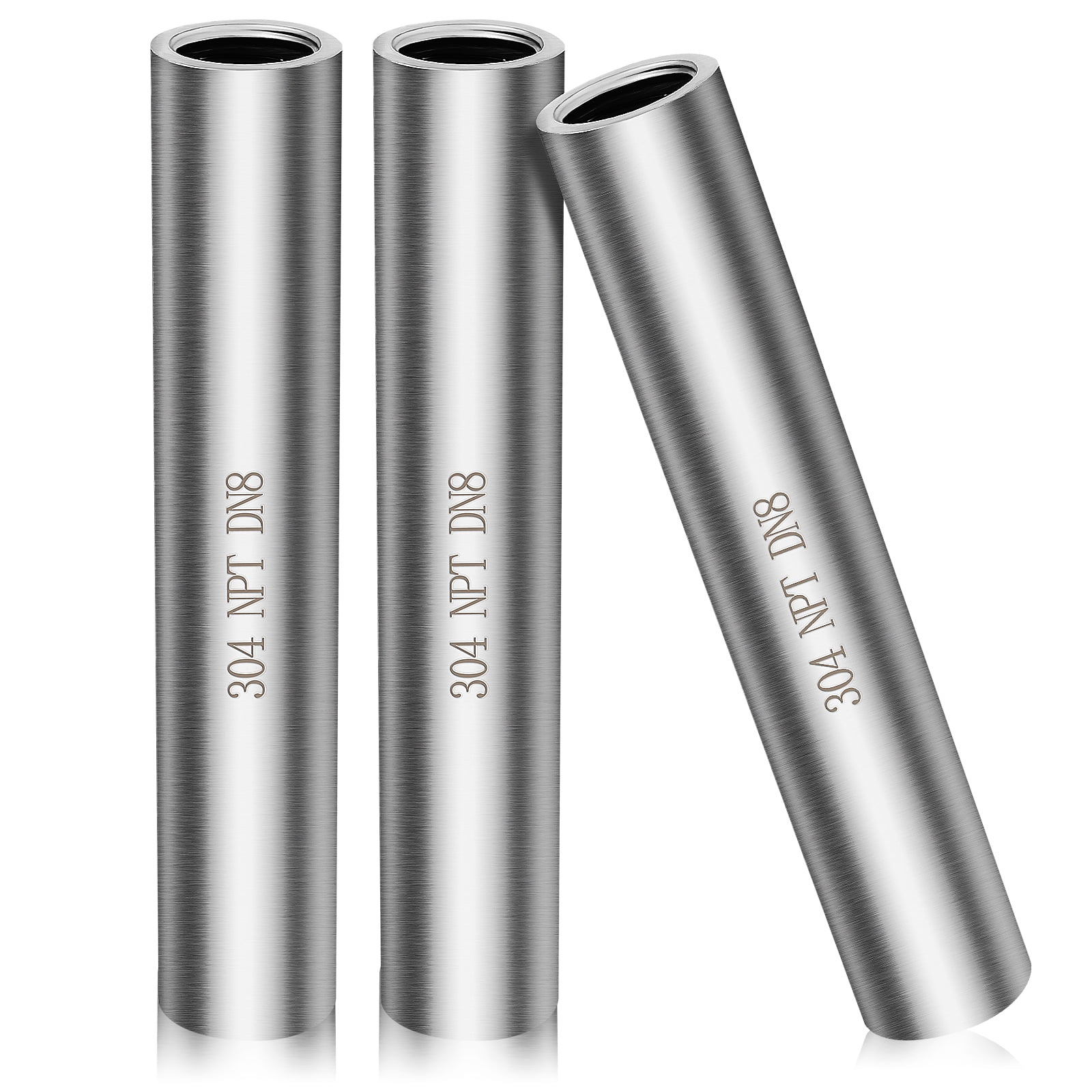 3 Pcs Stainless Steel Pipe Nuts 1/2 Fittings Cast Coupler Metal ...